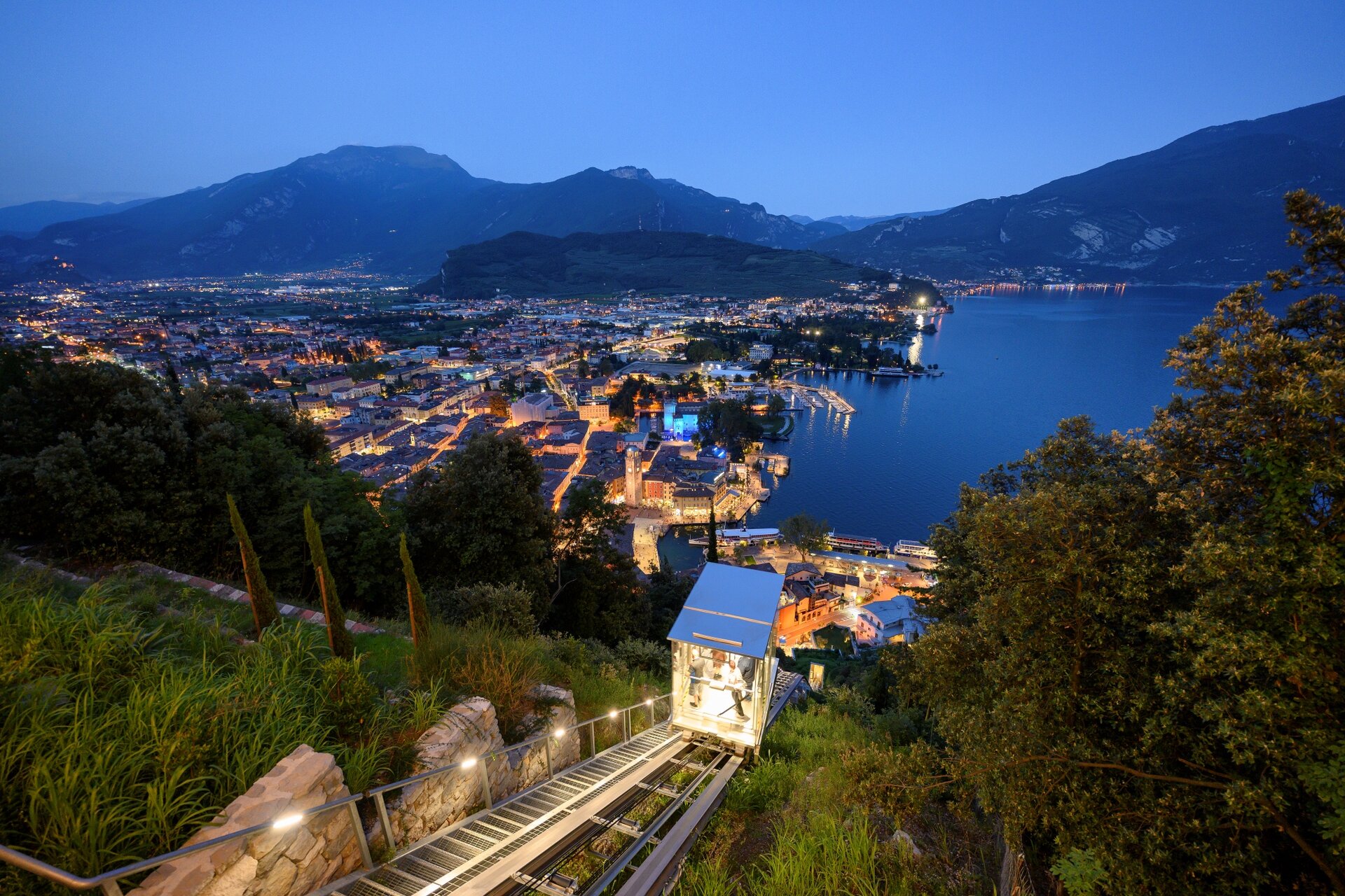 Panoramic lift to the Bastione in Riva del Garda