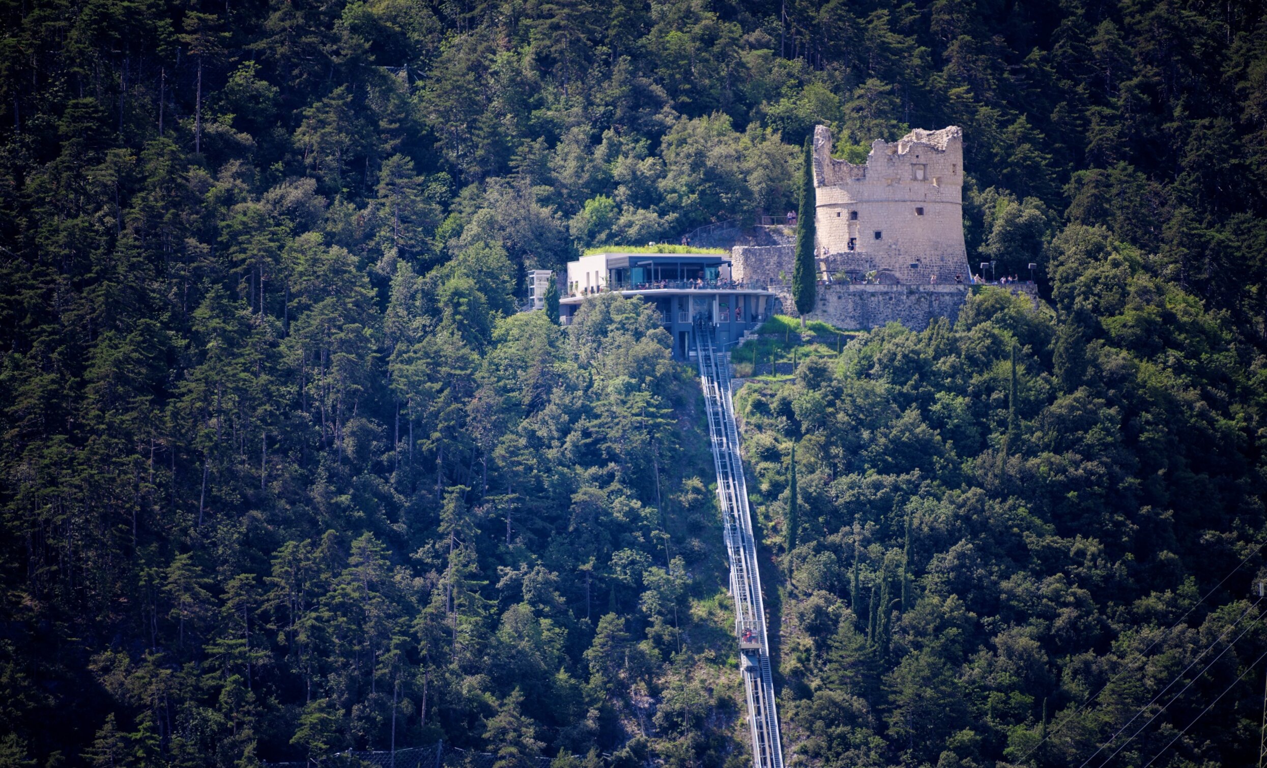 Panoramic lift to the Bastione in Riva del Garda